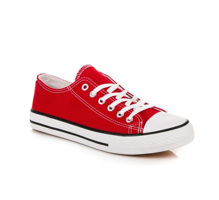 Luxusné dámske červené tenisky bez podpätku - Luxusná bielizeň.cz